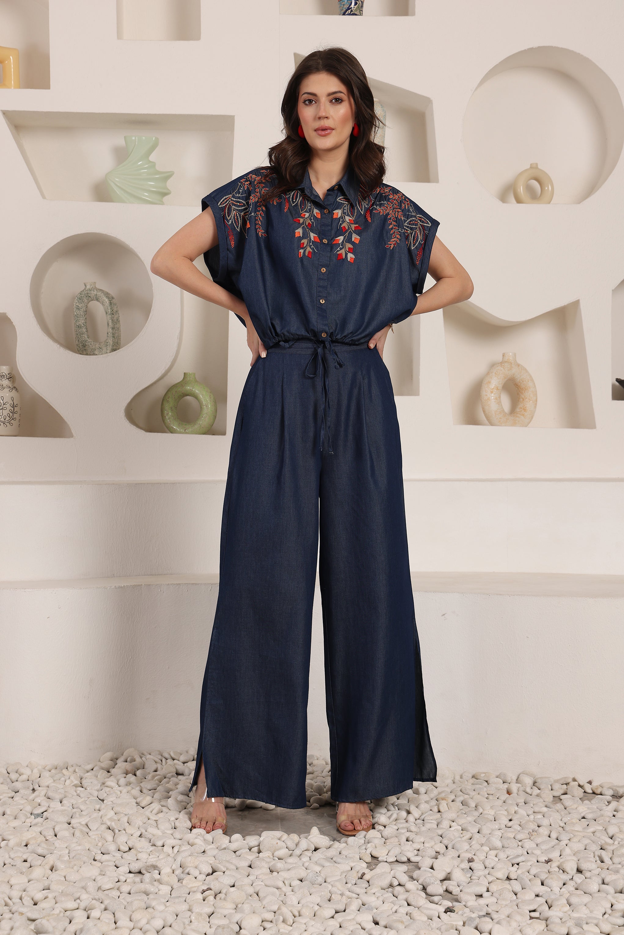 Noir Flora Co-Ord Set – Saaj By Ankita